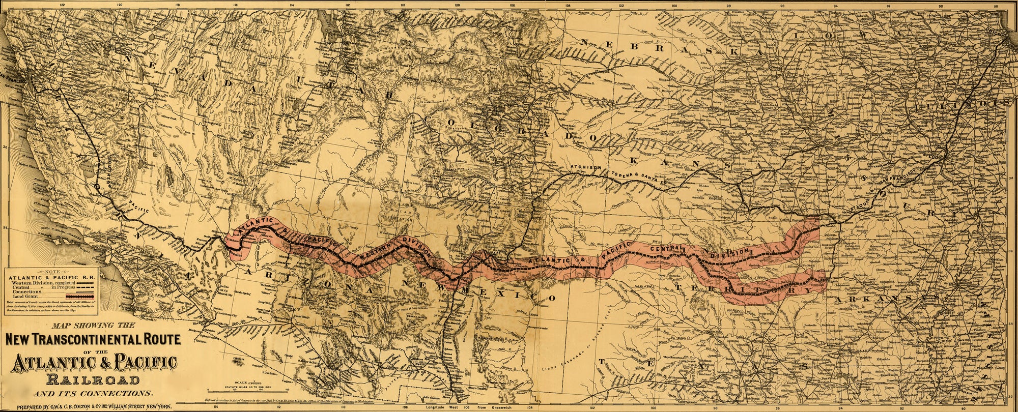 Westward Expansion Railroad Map